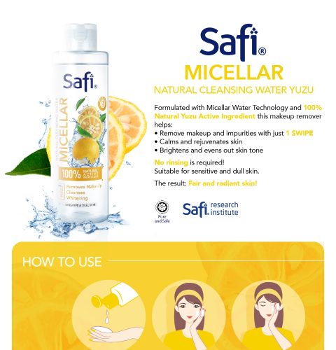 SAFI Naturals Micellar Water Yuzu & Strawberry lemon | Safi